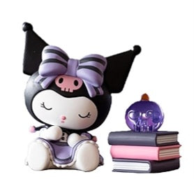 Kuromi Sitting Figure – Purple Bow – Mu Shop