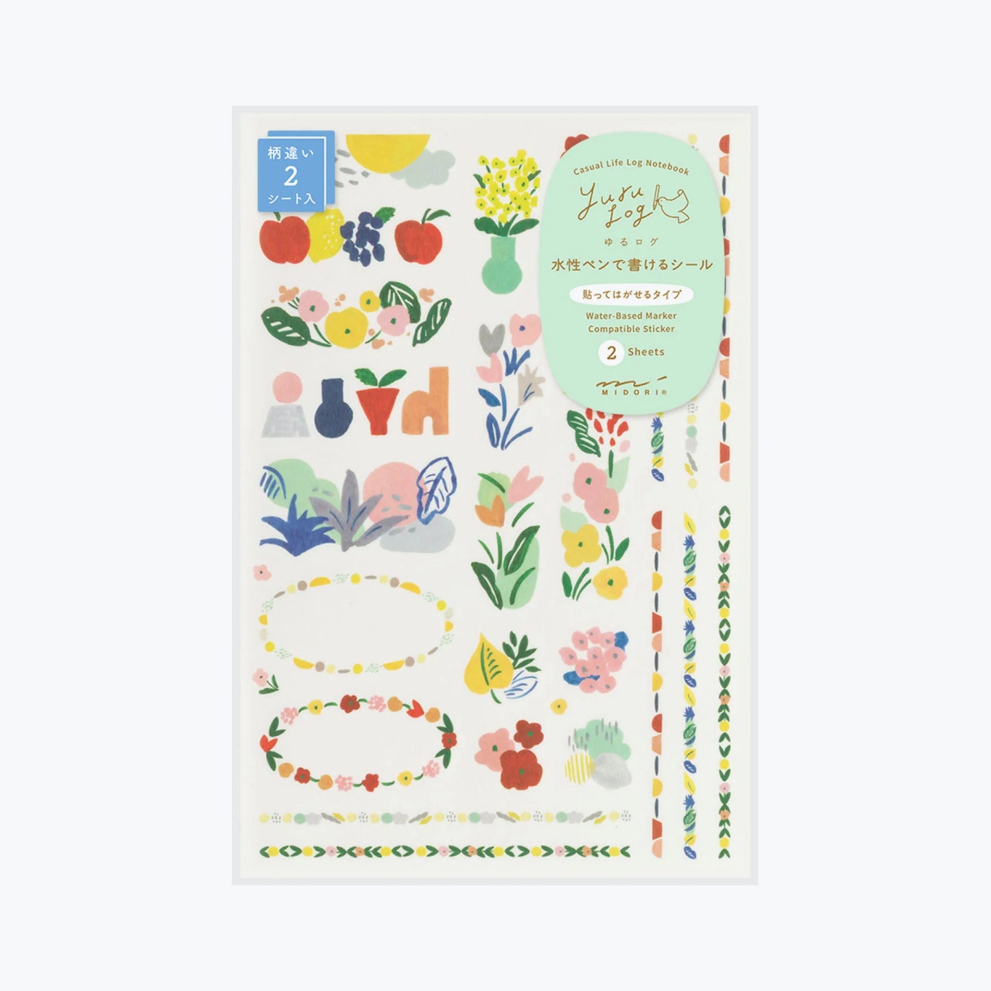 Planner Sticker – Yuru Log Motif Textile – Mu Shop