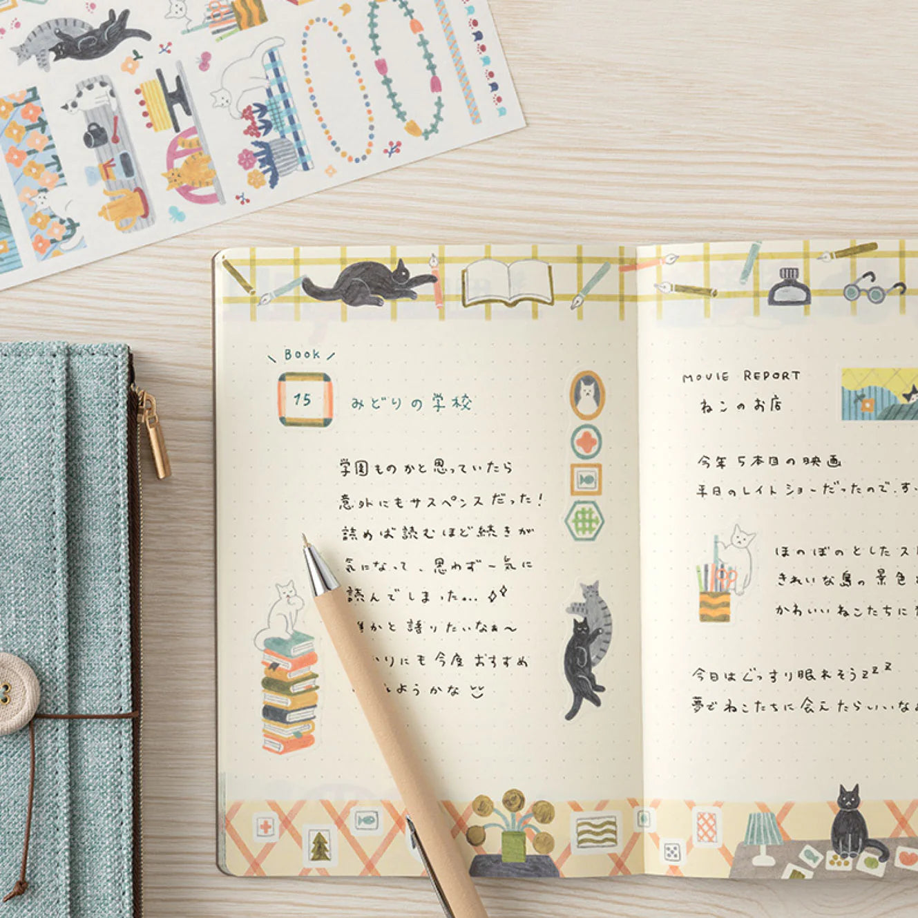 Planner Sticker – Yuru Log Cats – Mu Shop