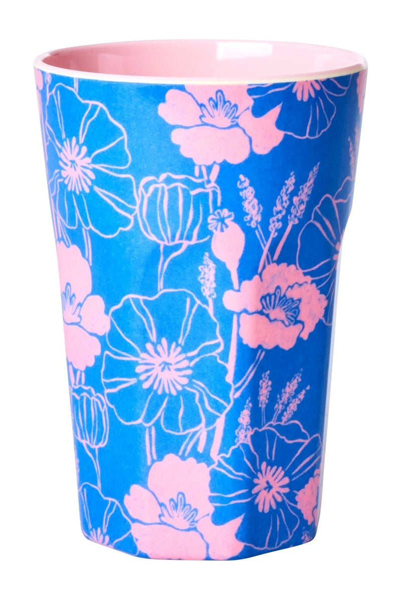 Beker Groot Poppies Love Print - Tall Melamine Cup – Mu Shop
