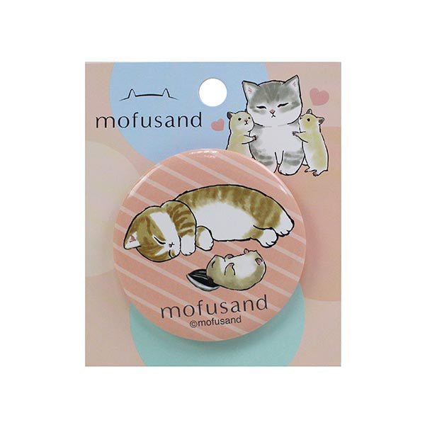 Mofusand pin badge - pink (big) - Mofusand - Mu Shop