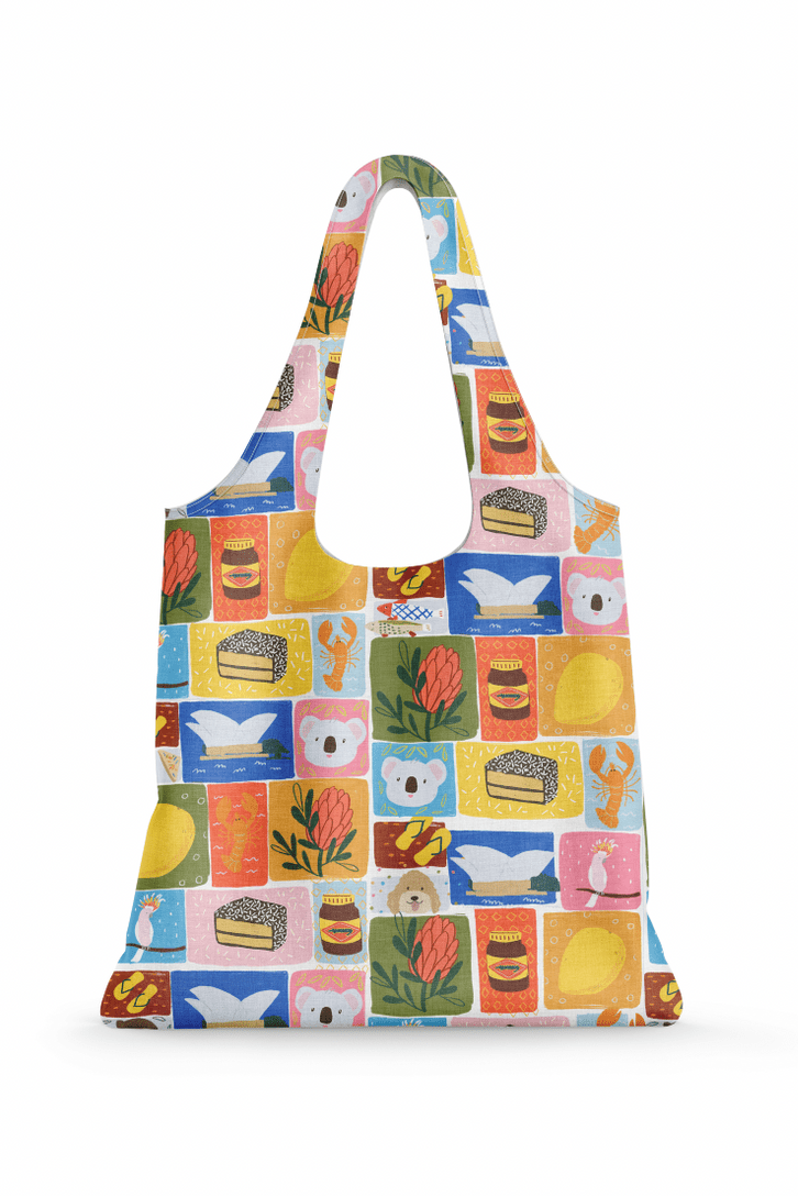 Reusable Shopping Bag - Aussie Icons by Suki McMaster - sukimcmaster - Mu Shop