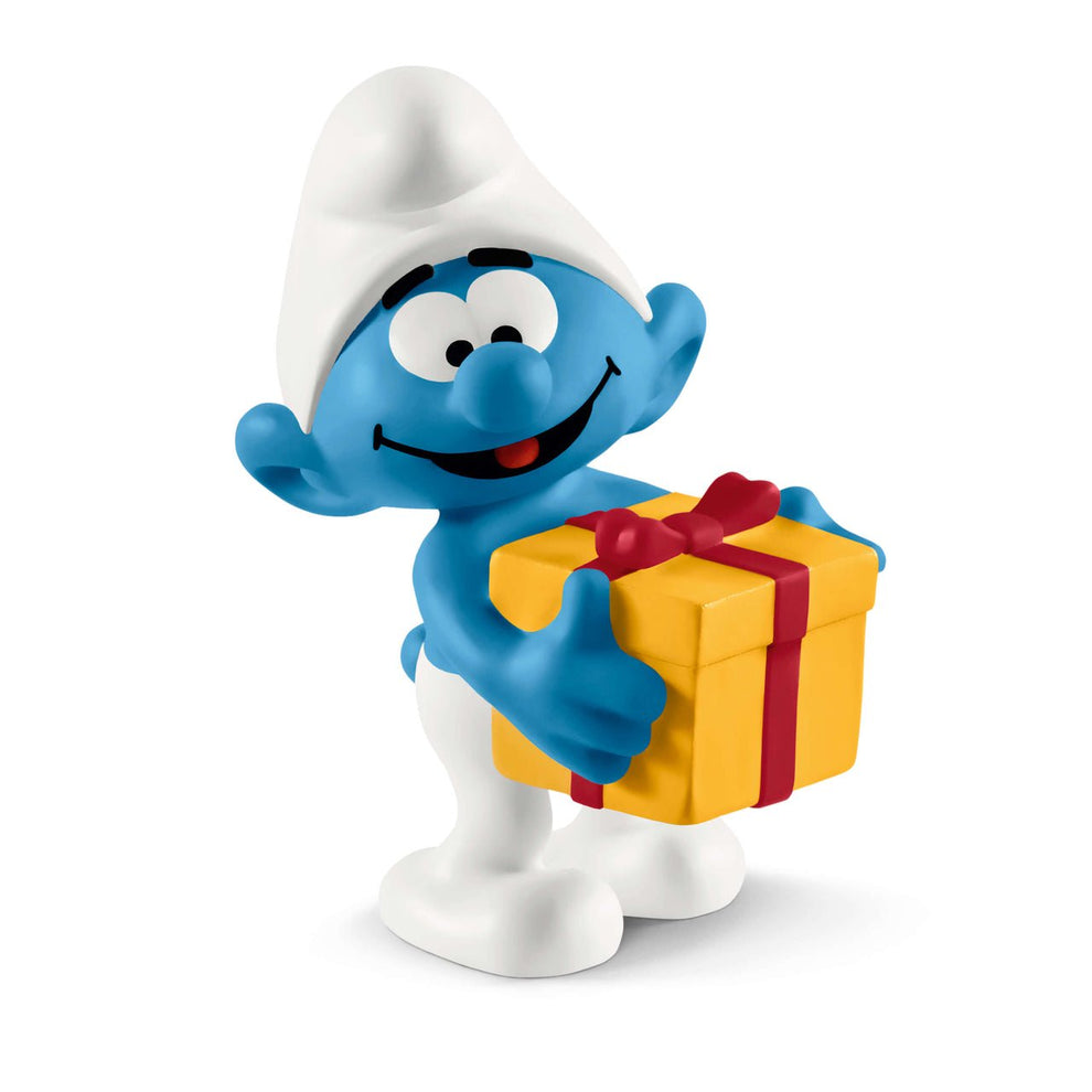 Smurf - Smurf with gift Figure 5cm - Schleich - Mu Shop