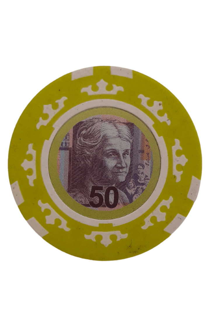 $50 Australia Currency Poker Chip (Green) - n/a - Mu Shop