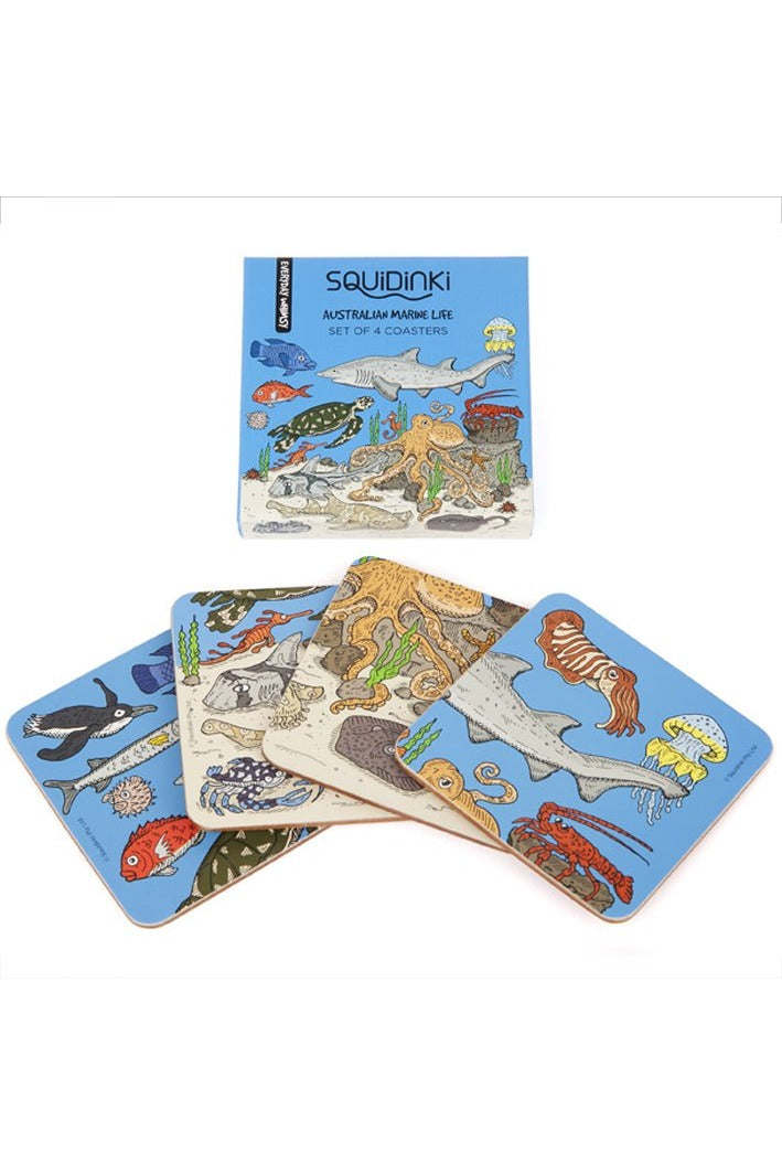 Coasters Sets: Australian Marine Life - Squidinki - Mu Shop